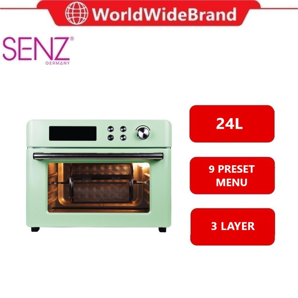 SENZ Air Fryer Oven (24L) Dual Way Heating 3 Layers Baking Position LED ...