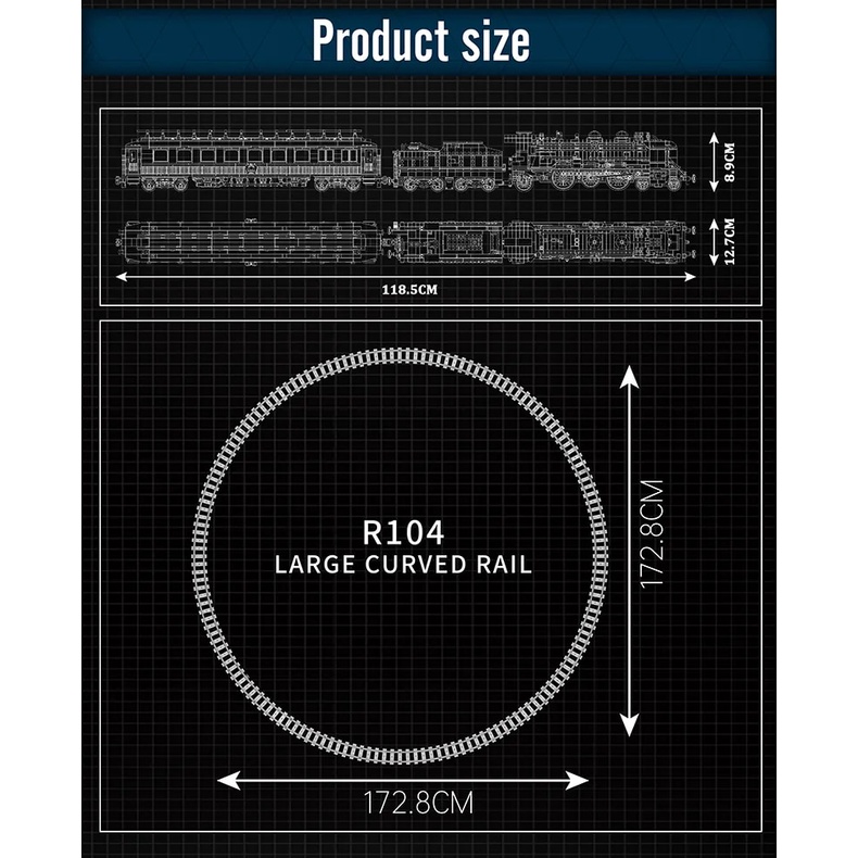 Mould King 12025 Technic Train Orient Express French Railways SNCF 231 ...