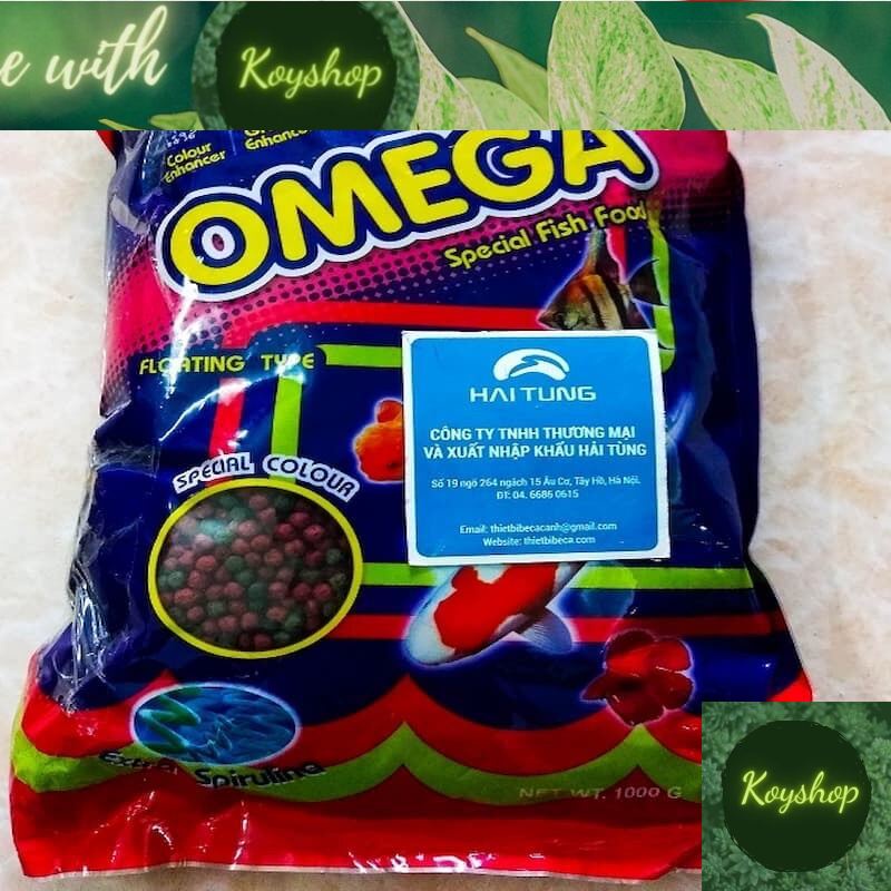 OMEGA Premium Thai Bran Ornamental Fish Food for Koi Fish, Three-Tailed ...