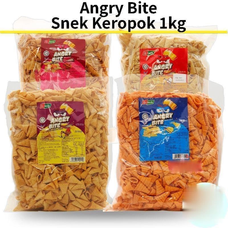 (1kg) Angry Bite Corn Shape Snack Keju / BBQ / Manis tahi | Shopee Malaysia