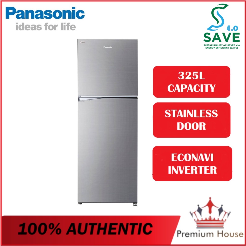 Panasonic 2 Door Fridge Refrigerator 325L NR-TV341BPSM / NR-TV341BPKM ...