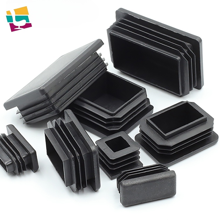 2pcs/4pcs Plastic square tube cover hollow tube steel tube plug Black ...