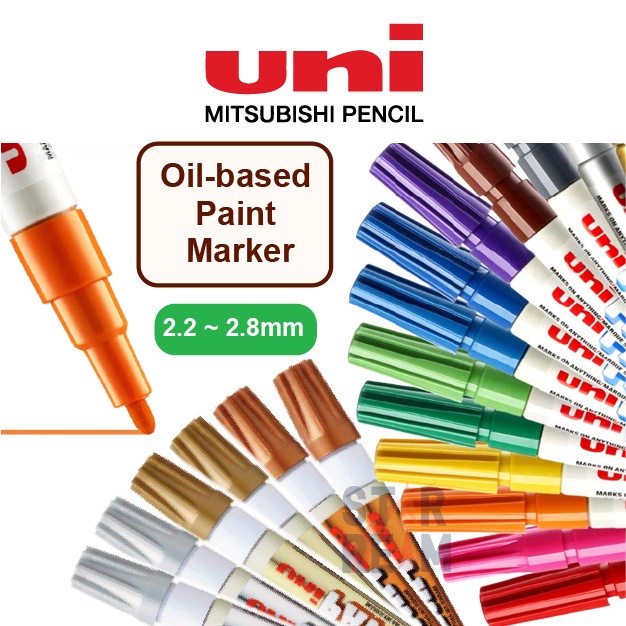 [Ready Stock] Sharp Color Permanent Oil-Based Uni Paint Marker/Paint ...