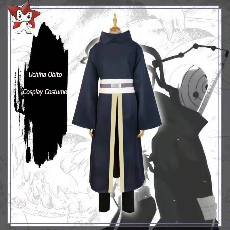 Naruto Shippuden Uchiha Obito Kimono Amine Cosplay Costume Akatsuki ...