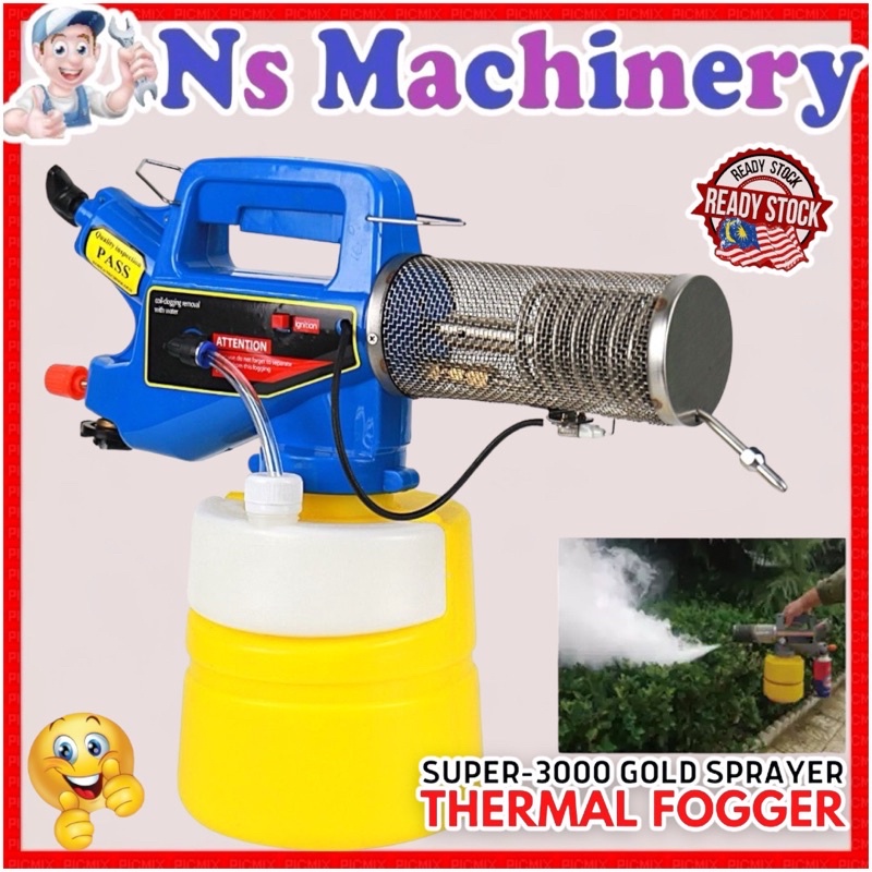 Super3000 Gold Fogging Sprayer Mosquito Screen Thermal Fogger Mini Fog ...