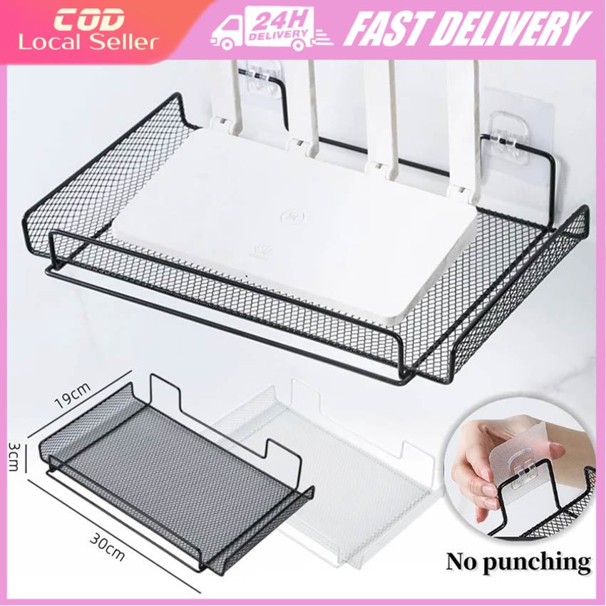 Router storage rack bracket wall mounted TV set-top box storage rack ...