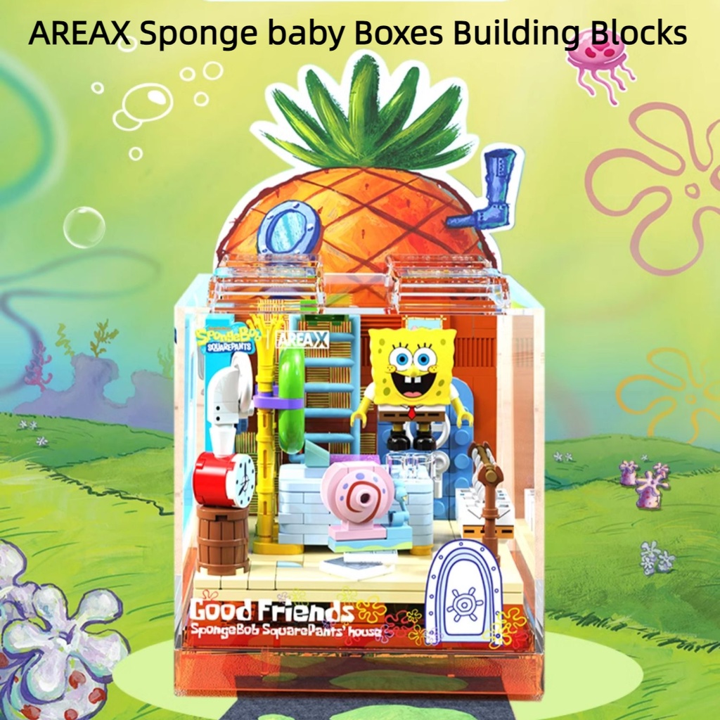 Areax SpongeBob SquarePants Series X-BOX Cartoon Box Building Blocks ...