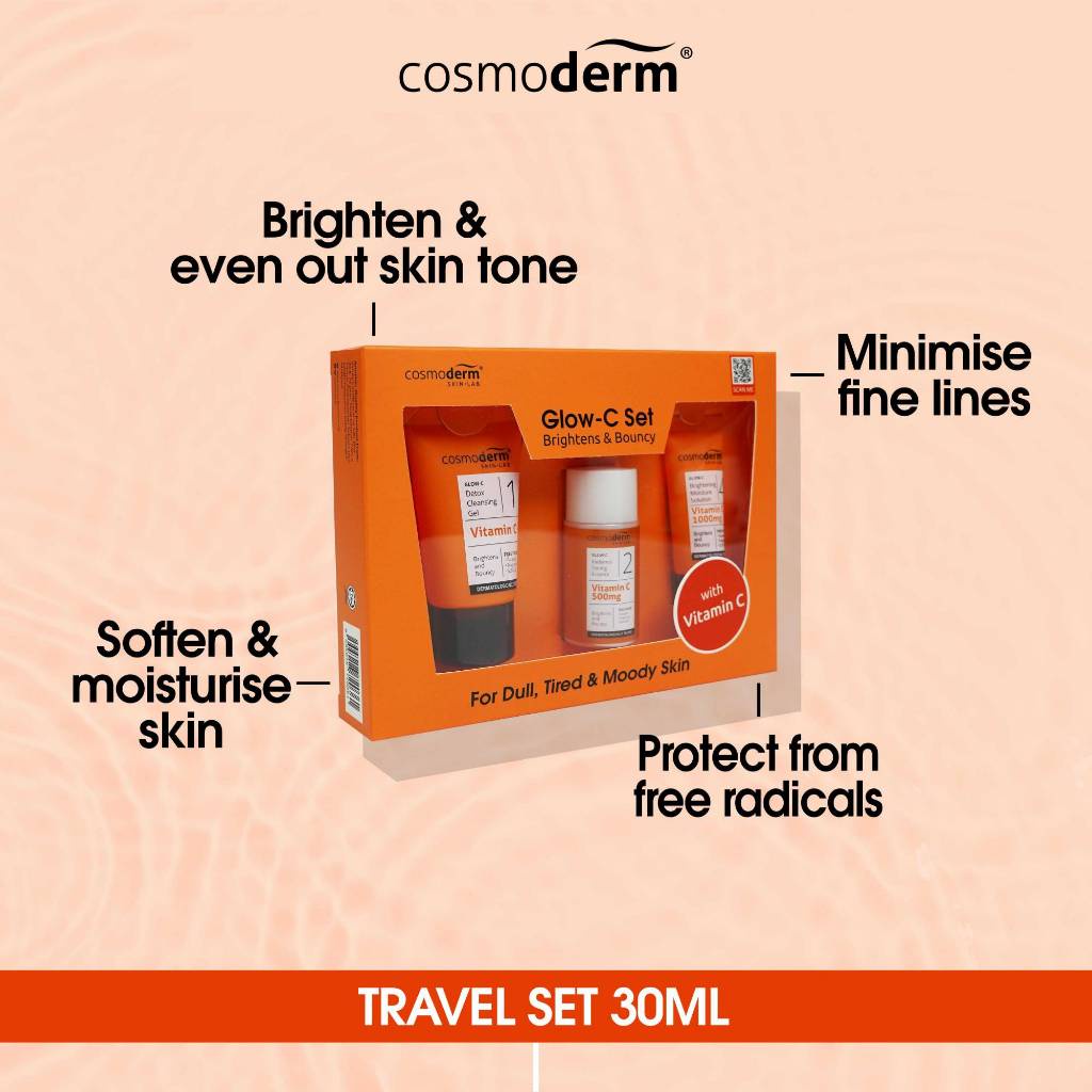 Cosmoderm Glow-C Set Brightens & Bouncy ( 1 Set ) | Shopee Malaysia