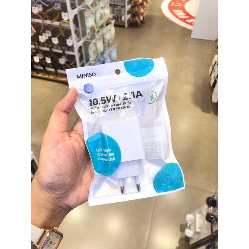 Miniso DUAL PORT USB CHARGER MODEL ST600 10.5w | Shopee Malaysia