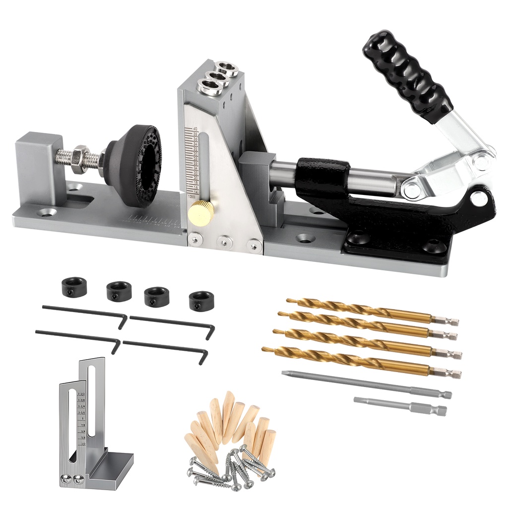 GMMA Pocket Hole Jig Kit, Professional and Upgraded Metal Pocket Screw ...