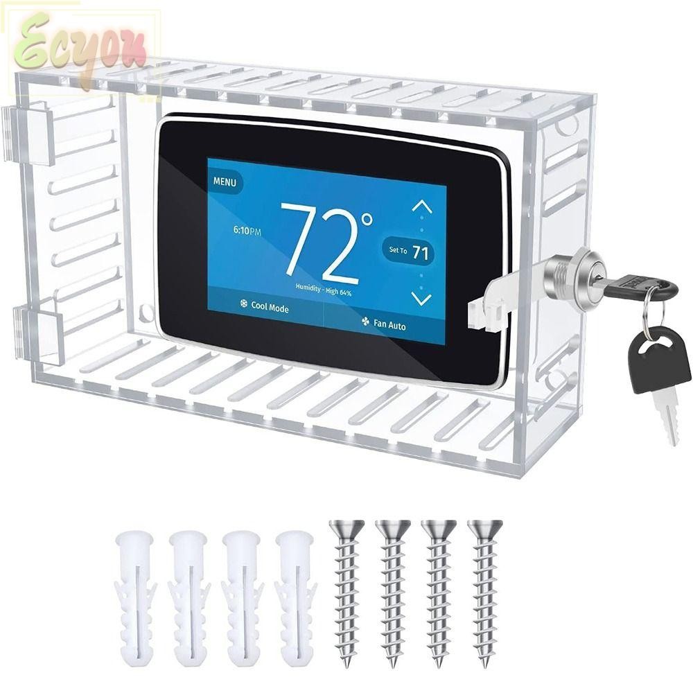ECYOU Thermostat Lock Box, Universal Lockable Thermostat Guard, Durable ...