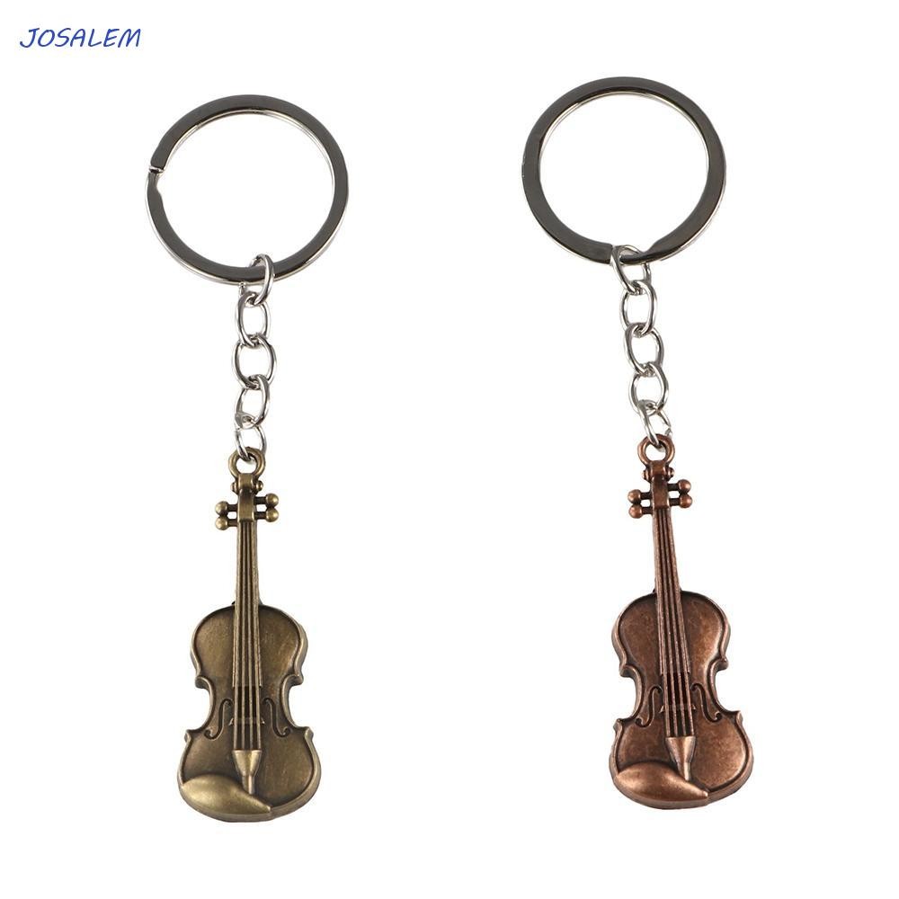 JOSALEM Violin Key Chain, Copper Bronze Classical Vintage Violin ...