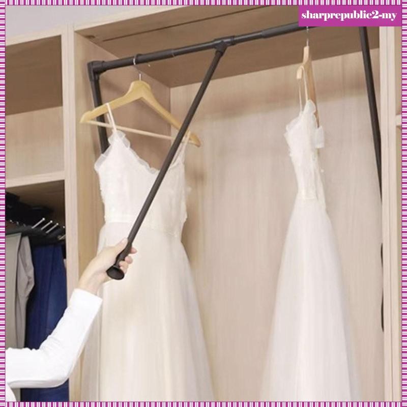 [SharprepublicefMY] Pull Down Closet Rod Extendable Cloth Hanger ...