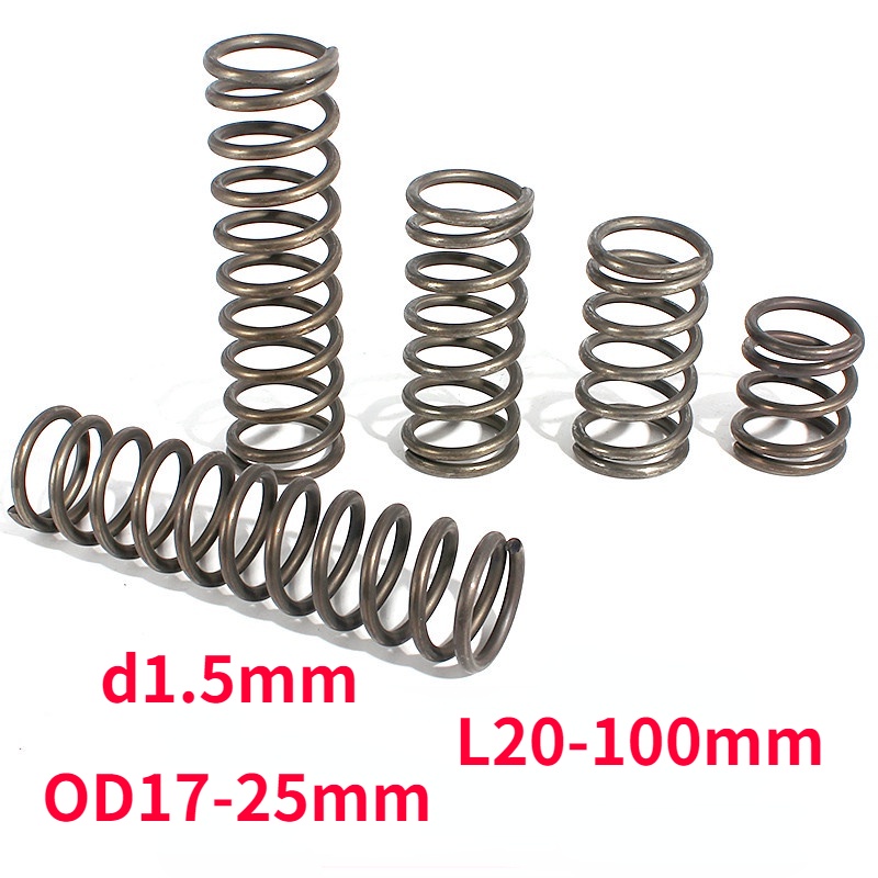 【COD】Wire diameter 1.5mm pressure spring OD17-25mm Long spring length ...
