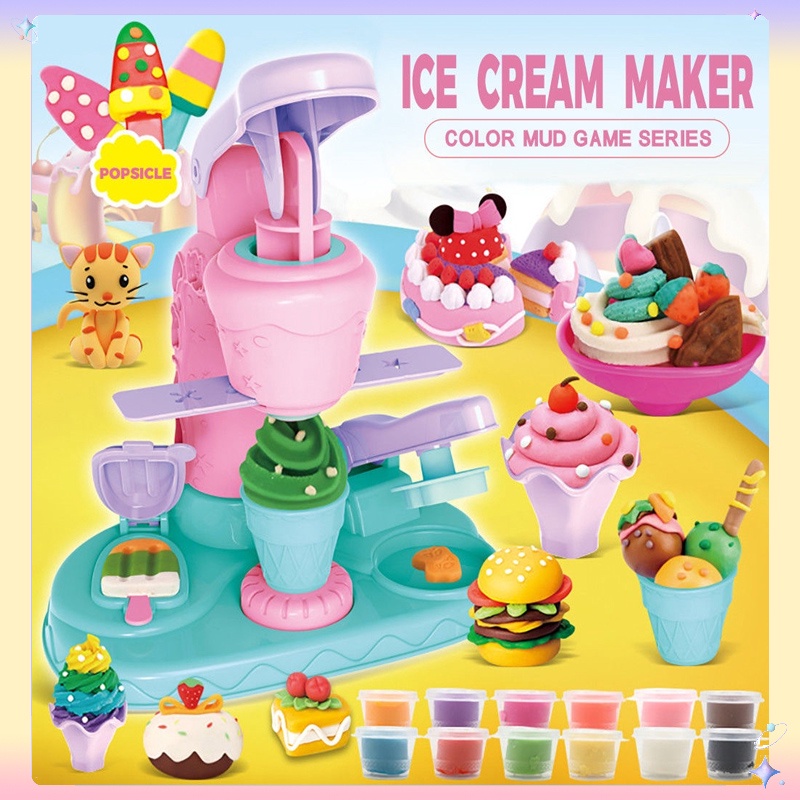 Ice Cream Maker DIY Mould Kit Toy Pretend Play Handmade Kitchen ...