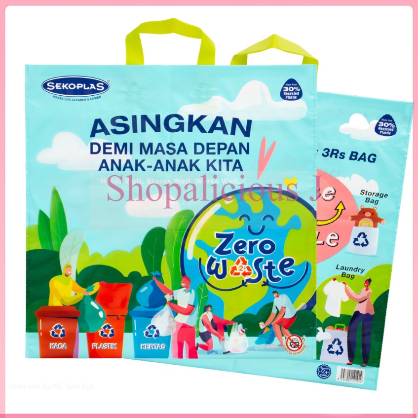 Sekoplas 3R Reusable Bag Flexi-Loop Bag Laundry Bag Recycle Bag Shopping Bag | Shopee Malaysia