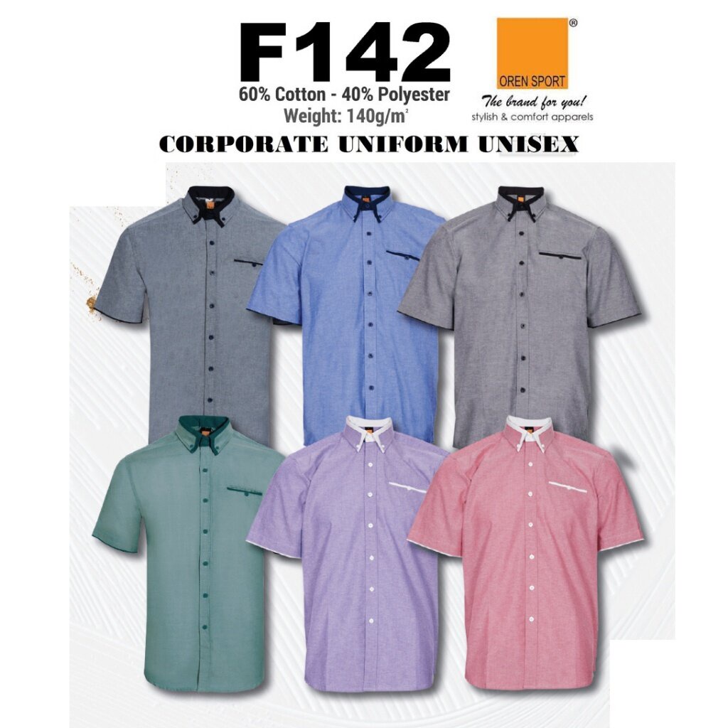 BAJU KORPORATE F142 JENAMA OREN SPORT UNISEX MEN | Shopee Malaysia