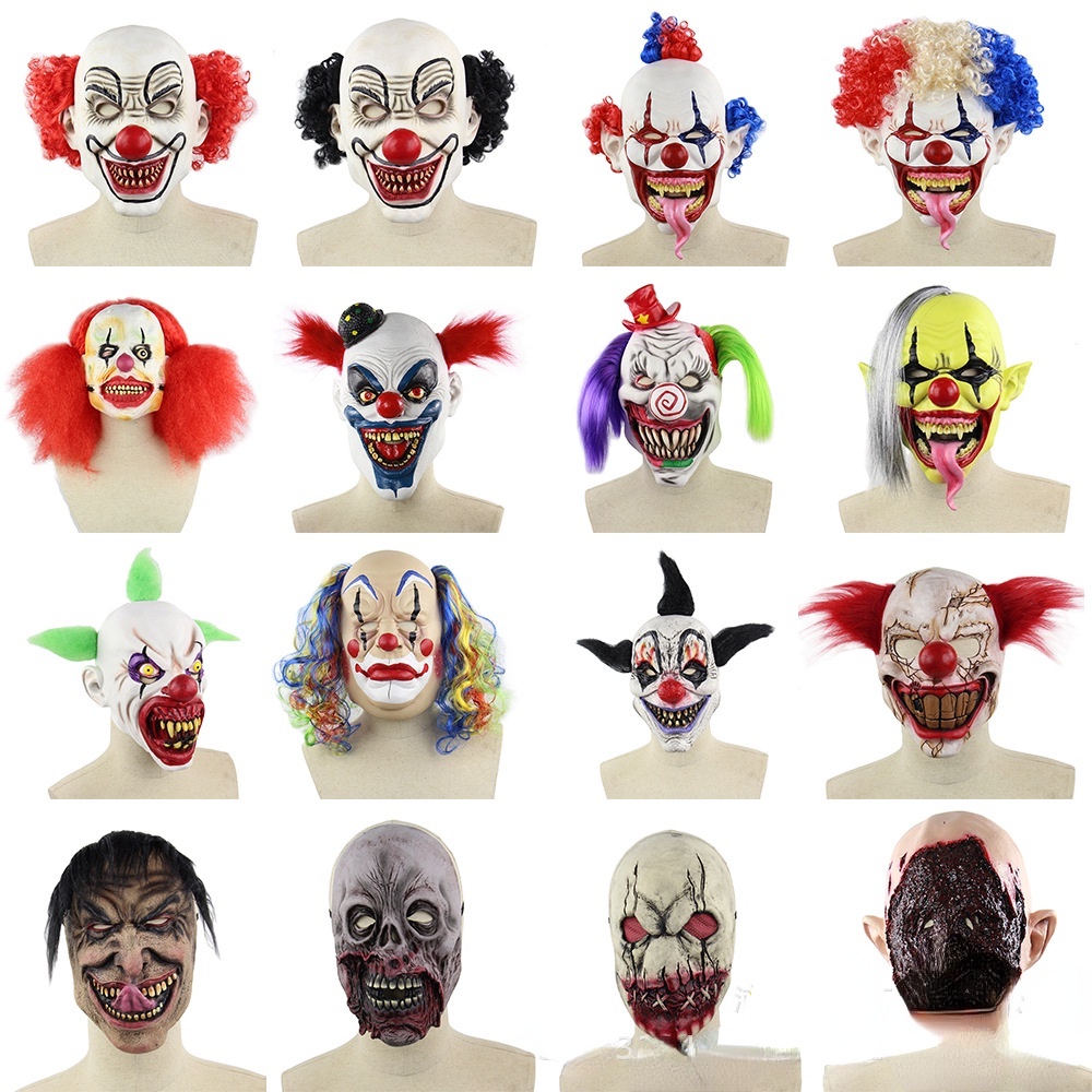 Horror Joker Mask Head Cover Halloween Party Latex Mask New Ghost ...