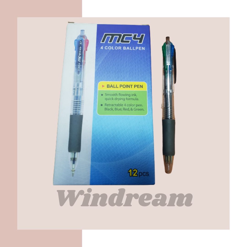 3 PCS Dong - A MC4 4 Color Ballpen | Shopee Malaysia