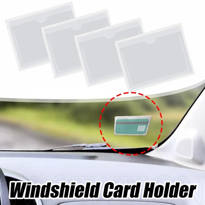 Transparent Card Holder Clip / Windshield Parking Permit Stickers ...