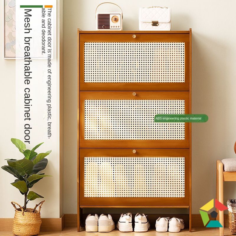 2023 New Ultra-Thin Shoe Cabinet Space-Saving Flip Shoe Rack for Home ...