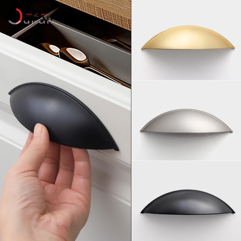 Simple Shell Handle Drawer Knob And Handle Exposed Semi-Circular Handle ...