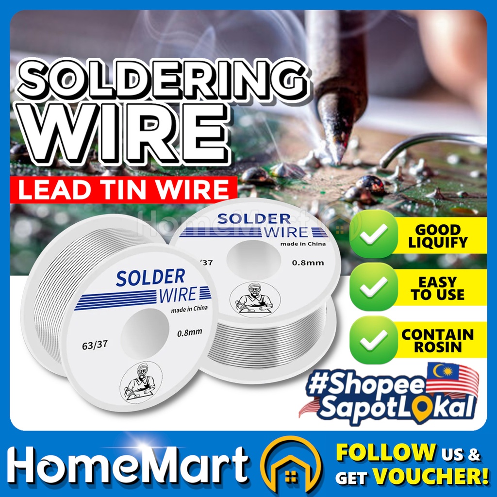 PREMIUM Soldering Wire Tin Lead Rosin Core Wire Pateri Besi Solder Iron ...