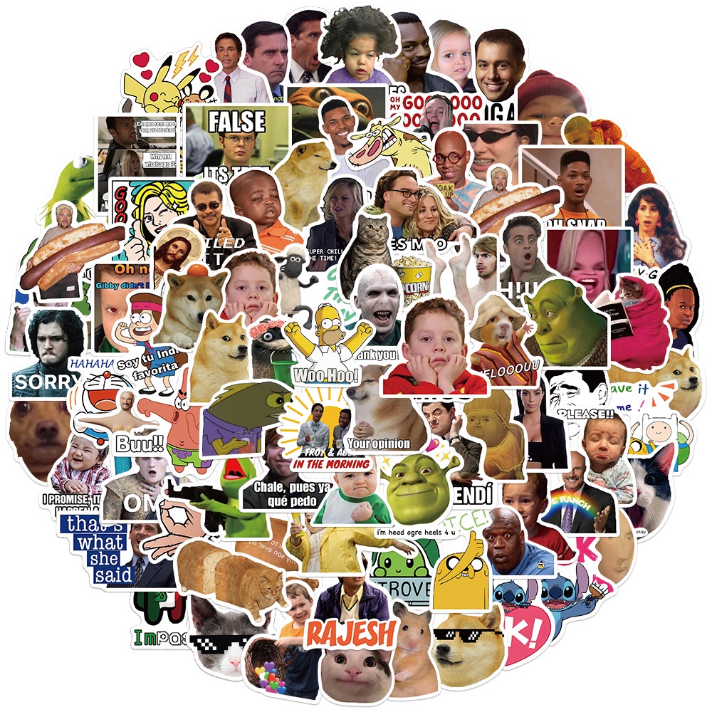 100/50PCS Social Media Influencer MEME Emoticons Waterproof Graffiti ...