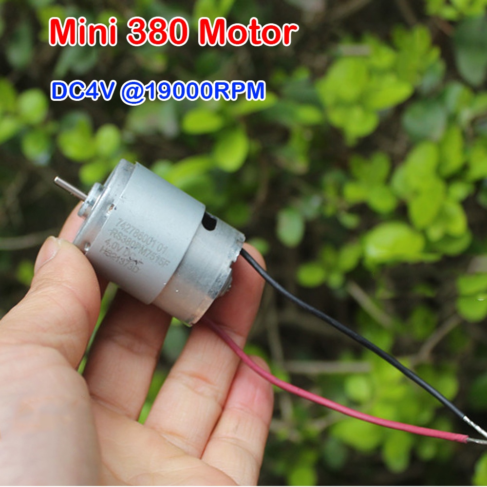 New Micro 380 DC Motor Carbon Brush 3.7V 5V 27000RPM High Speed Large ...