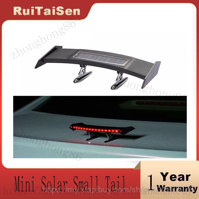 【Ready Stock】4inch Mini Solar Car Rear Spoiler Light 12V Flashing ...