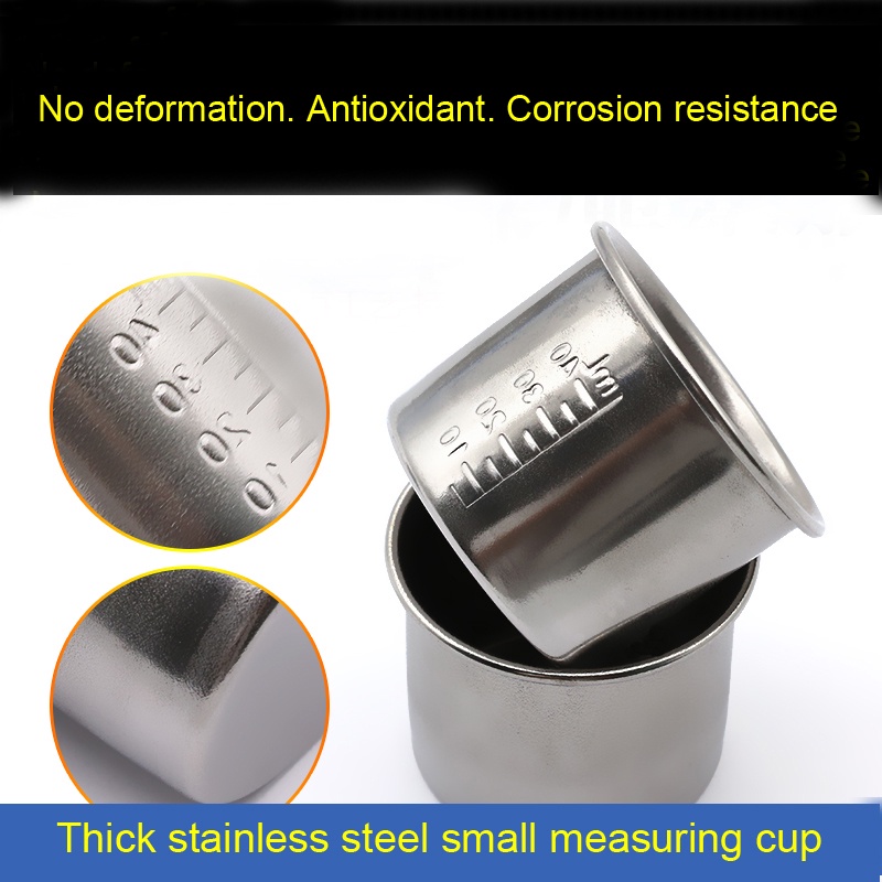 Dental Measuring Cup Small Stainless Steel Cup with Graduation 40mL ...