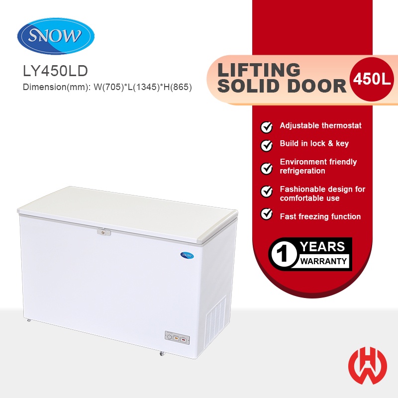 SNOW LY450LD 450 LITRES CHEST FREEZER LIFTING DOOR | Shopee Malaysia