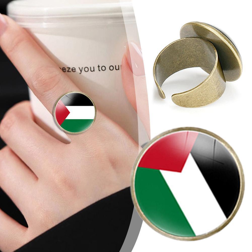 Gaza Free Palestinian Ring Palestine Flag Adjustable Opening Ring ...