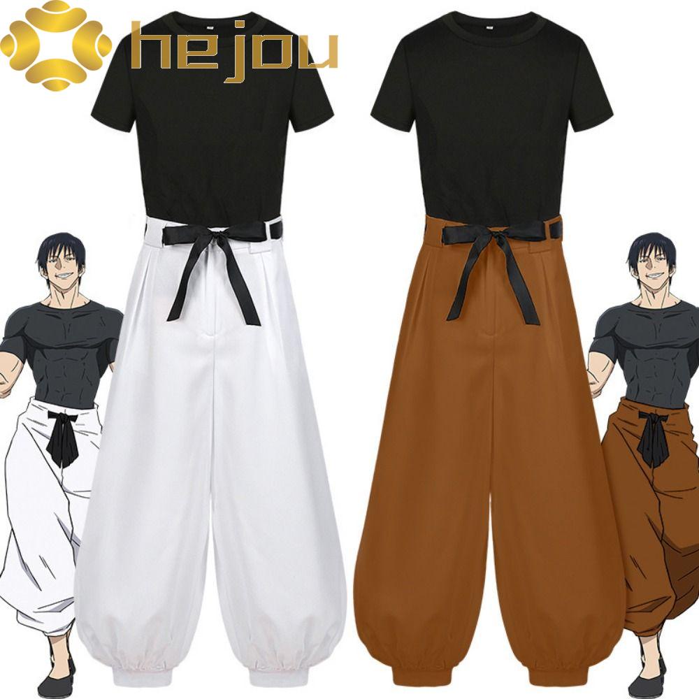HEJOU Toji Fushiguro Cosplay Costume, Short Wig Cool Jujutsu Kaisen ...