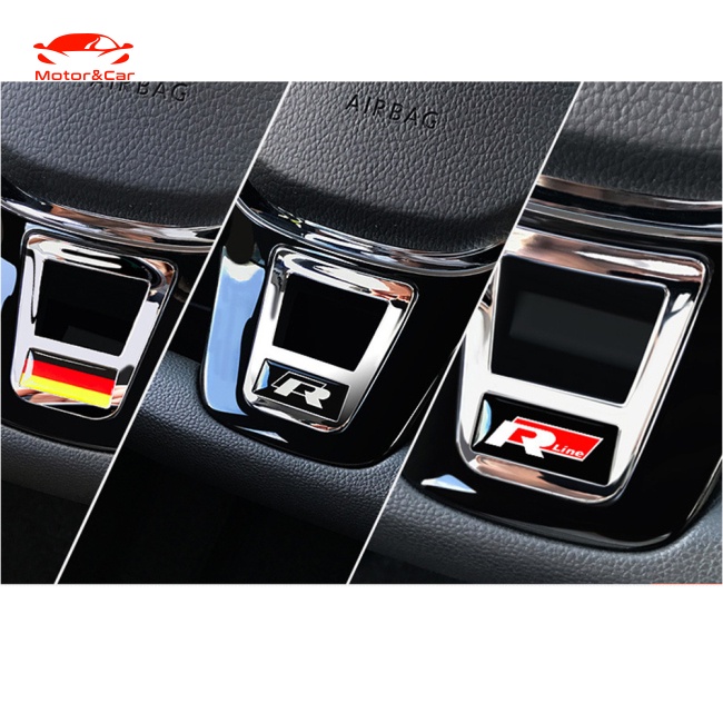 jianting Car Steering Wheel Trim R Line Emblem Sticker For Golf 7 7.5 ...
