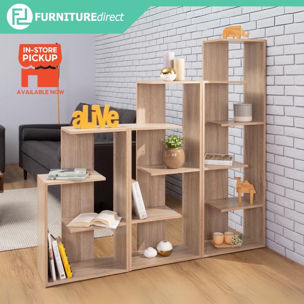 LOFT Living CHICAGO ladder shelf almari tingkat divider rack rak kayu ...