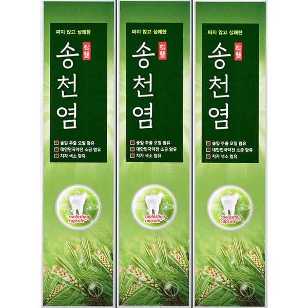 Median Songcheonyeom Toothpaste 120g, 3 pieces korean toothpaste ...