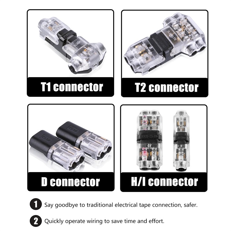Double-Wire Plug-in Connector with Locking Buckle / 2- No-peel Quick ...
