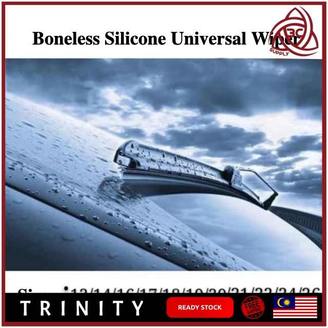 Universal Premium Real Silicone Boneless for All Car Model Wiper Proton ...