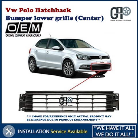 VW POLO HATCH BACK 2015 GRILLE FRONT LOWER CENTRE | Shopee Malaysia