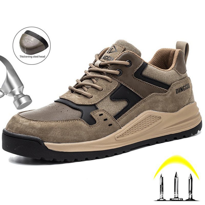 【100% High Quality】Hot Steel Toe Safety Shoes Men Work Shoes Puncture ...