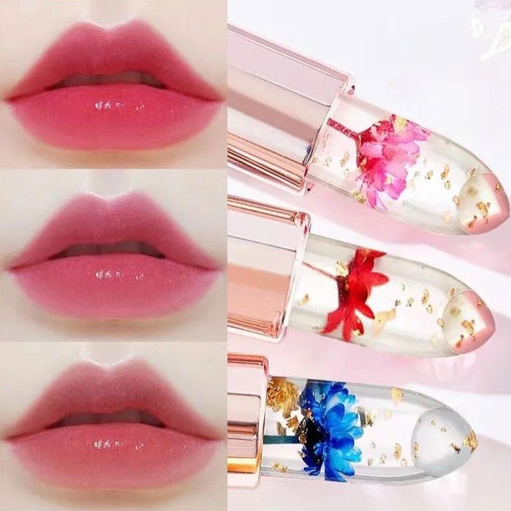 Transparent Jelly Temperature Change Moisturizing Lipstick Waterproof ...