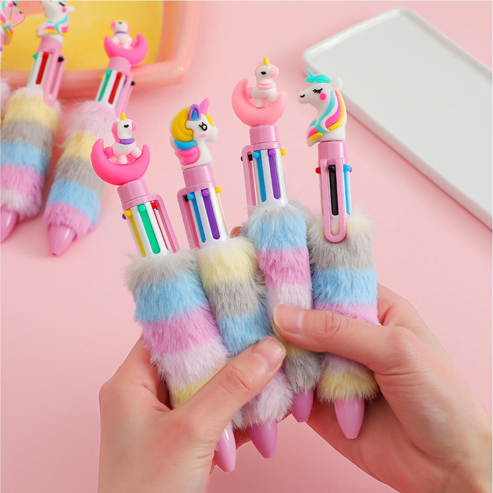 Unicorn Ballpoint Pen Colored Pens Multiple Color Pen in One Classroom ...