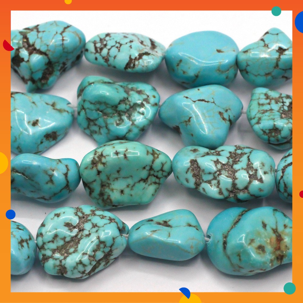 Stone Bead, Howlite Gemstone Beads, Dyed & Stabilized, 15x16mm-35x20mm ...