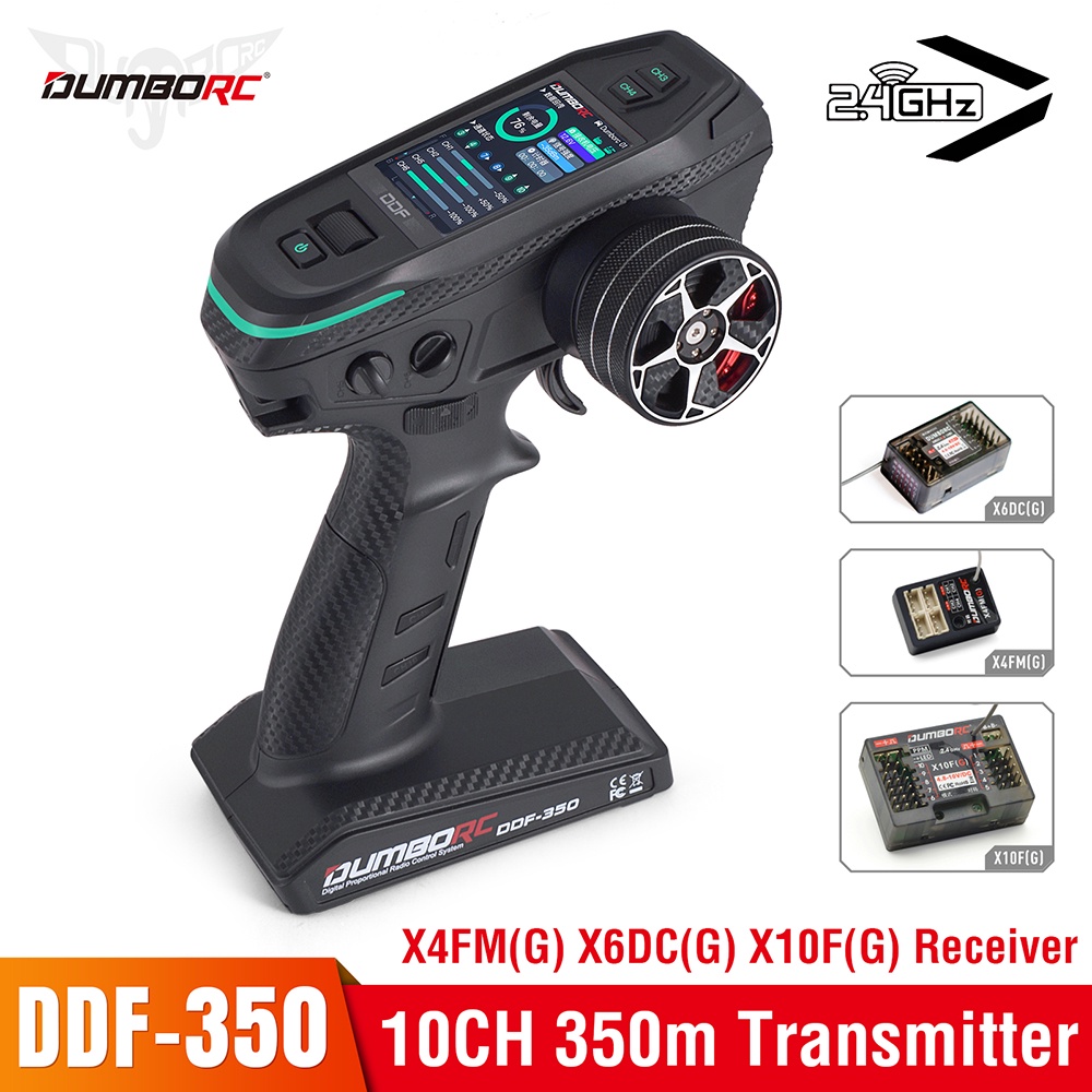 DUMBORC DDF-350 10CH RC Remote Controller 10 Channel 2.4Ghz Digital ...