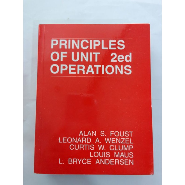 Principles of Unit Operations By:Foust | Shopee Malaysia