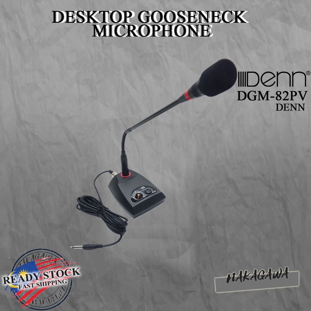 DENN DGM-82PV DESKTOP GOOSENECK GOOSE NECK MICROPHONE CONFERENCE ...