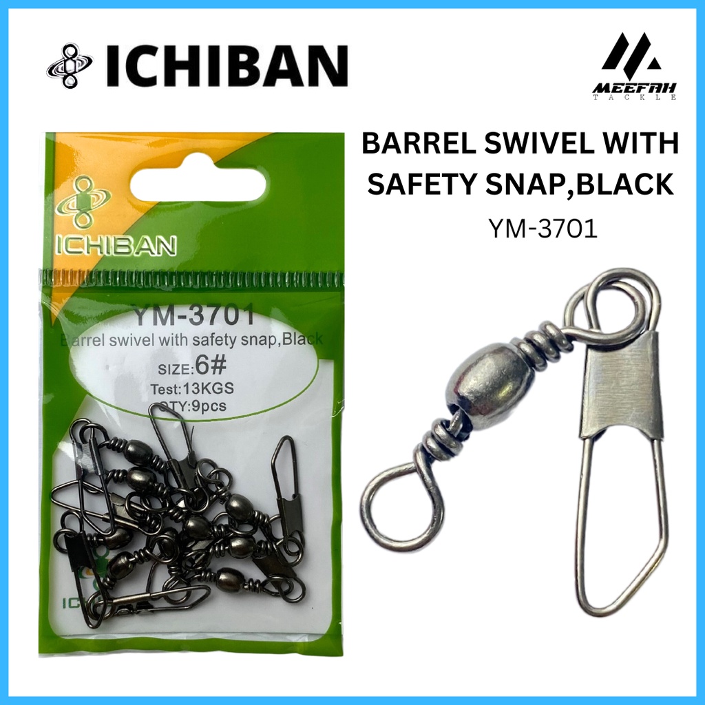 ICHIBAN Barrel Swivel With Safety Snap YM 3701 Snap & Swivel Kili ...