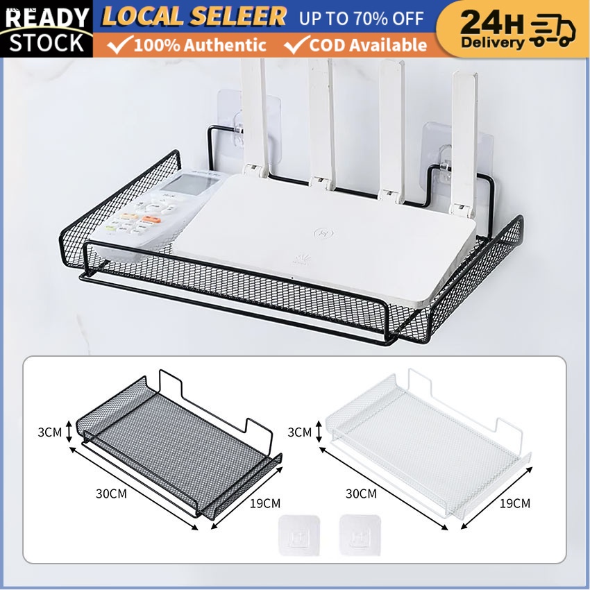 Router Rack Shelf Set-top tv Box Bracket Wall Mounted No need for ...