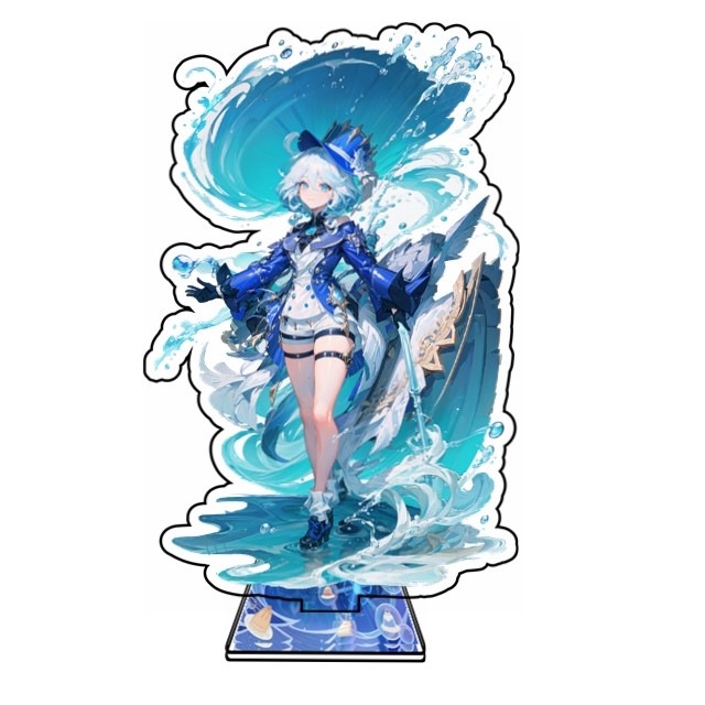 Ere1 Genshin Impact Focalors Furina Figure Model Toy Acrylic Stands ...